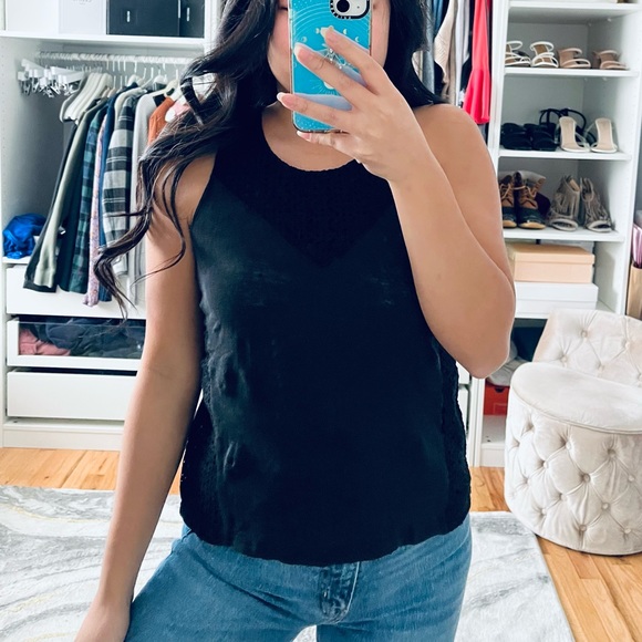 J. Crew | Tops | Jcrew Black Eyelet Tank Top | Poshmark